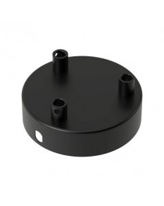 Calex - ronde plafondplaat voor 3 lichtpunten - Ø 10 cm - zwart ...