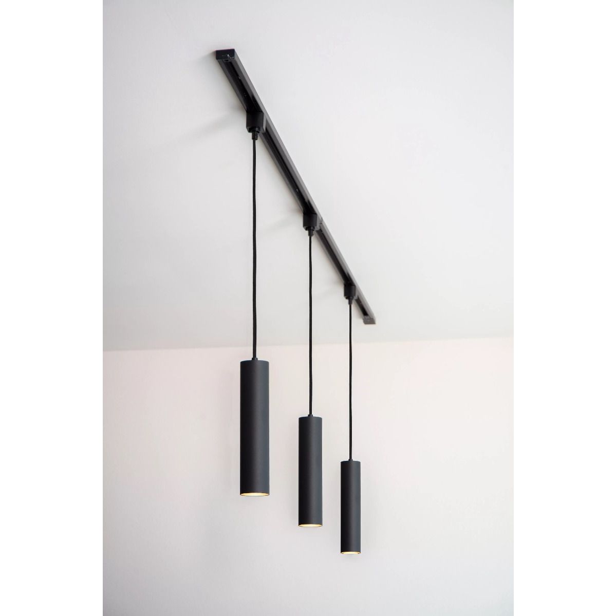 Lucide Track Floris Hanglamp - 1-fase Railsysteem - 5,6 x 5,6 x 155 cm- Zwart