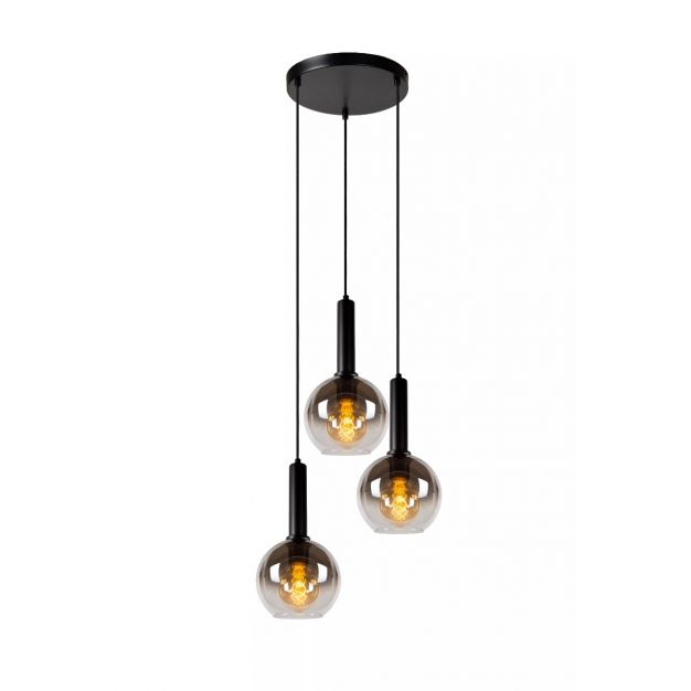 Lucide Marius - hanglamp - Ø 48,5 x 150 cm - gerookt zwart