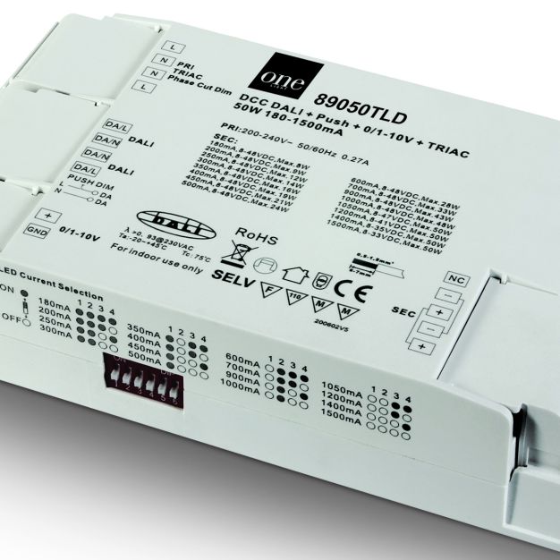 ONE Light LED driver - van 180mA tot 1500mA / 230V - 50W - DALI / TRIAC ...