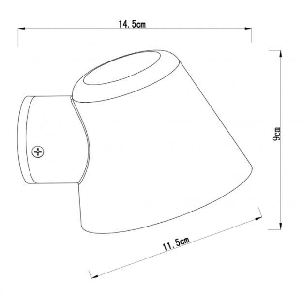 Lucide Dingo - buiten wandlamp - 11,5 x 14,5 x 9 cm - 5W dimbare LED ...