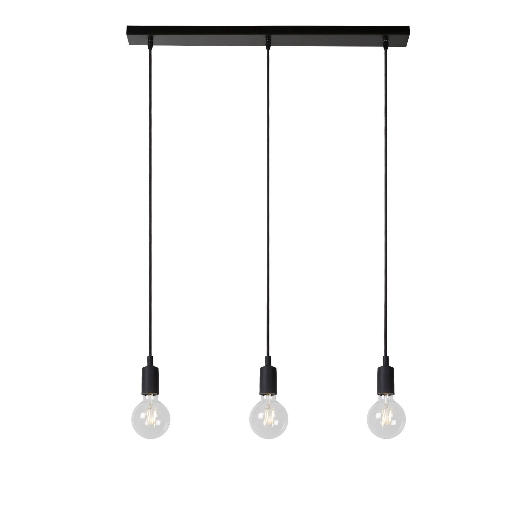 Lucide Fix 3 - hanglamp - 75 x 8 x 112,5 cm - zwart | Lichtkoning