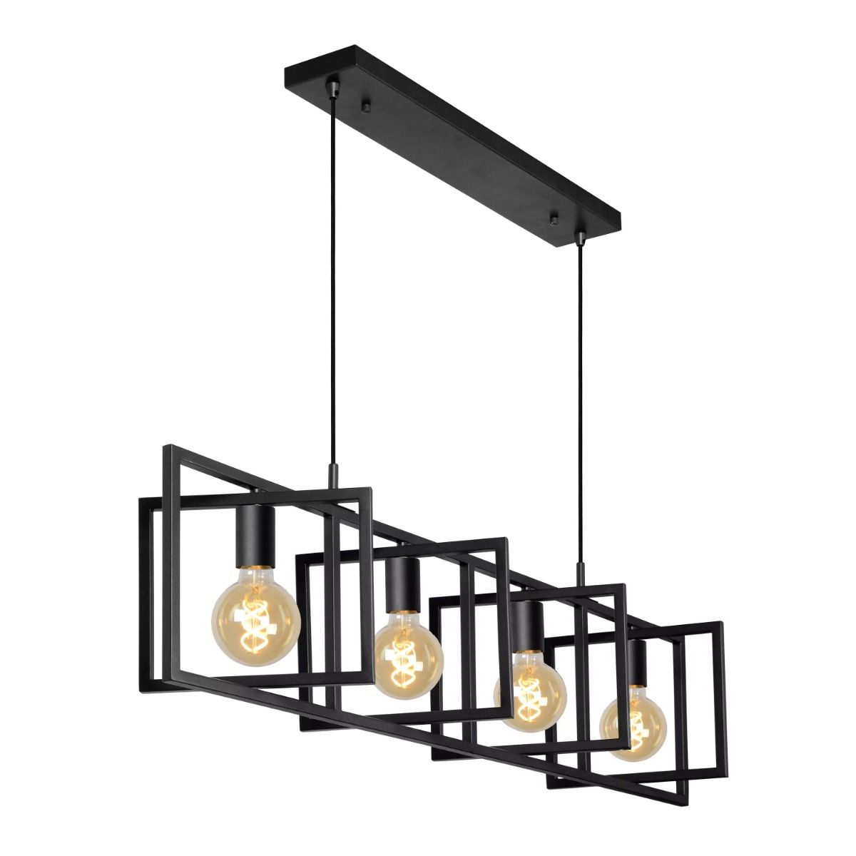 Lichtkoning Apollo - hanglamp - 112 x 7 x 165 cm - zwart | Lichtkoning