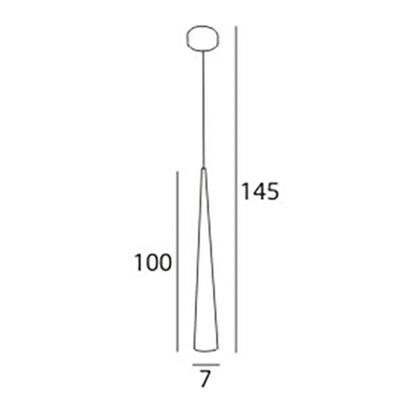 Maxlight Slim 100 cm - Ø 7 x 145 cm - 50W halogeen incl. - wit ...